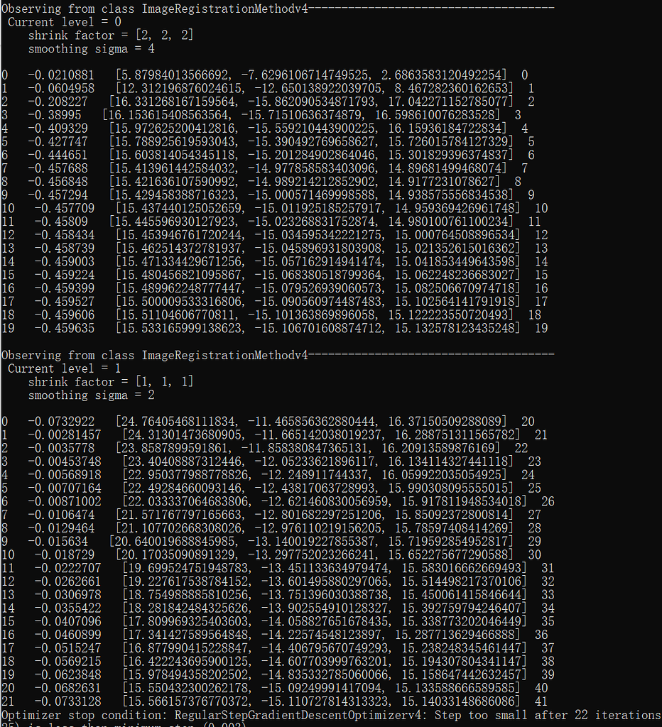 About multilevel registration - Algorithms - ITK