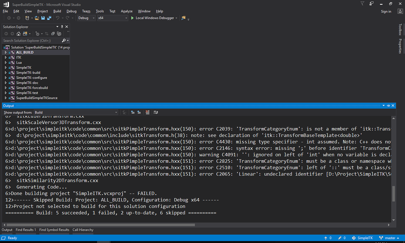 Compile SimpleITK - simpleitk - ITK