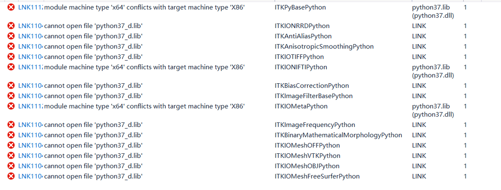 ITK wrap python compile error - ITK