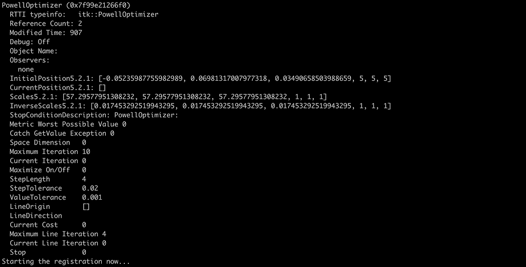 Powell optimizer cannot work properly - Algorithms - ITK